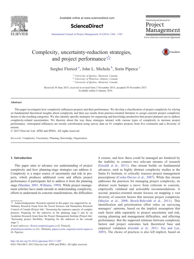 Complexity Uncertainty Reduction | PDF | Complexity | Knowledge