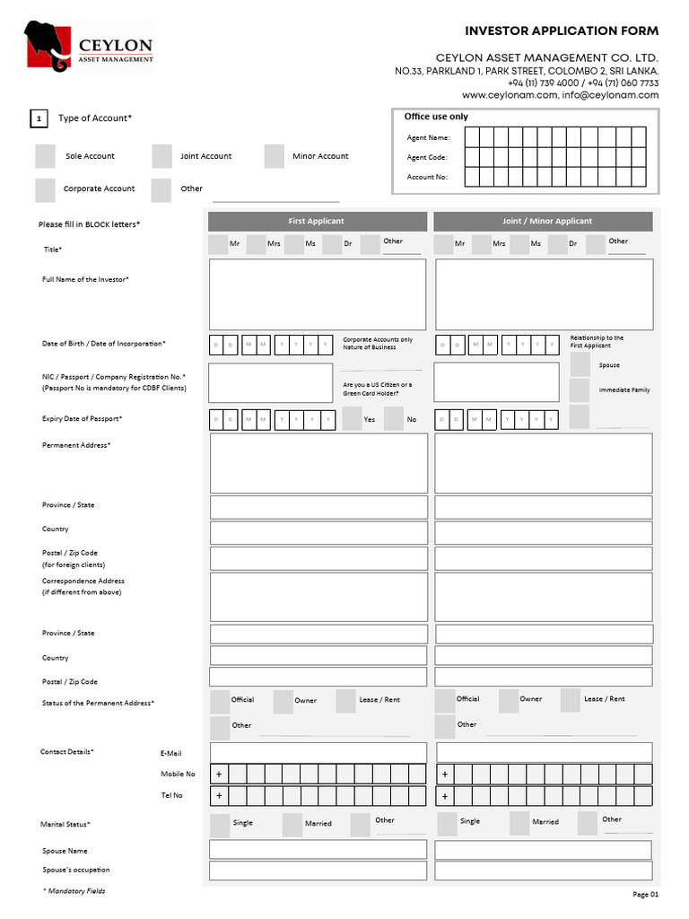 Investor Application 20250701_ | PDF | Economies | Business