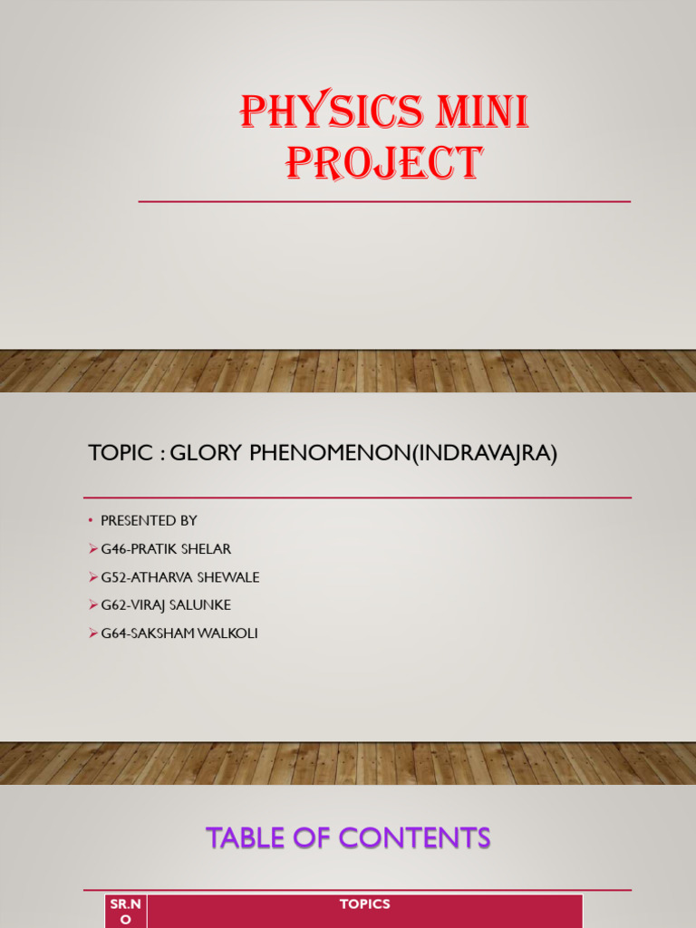 Physics Mini Project | PDF | Rainbow | Light