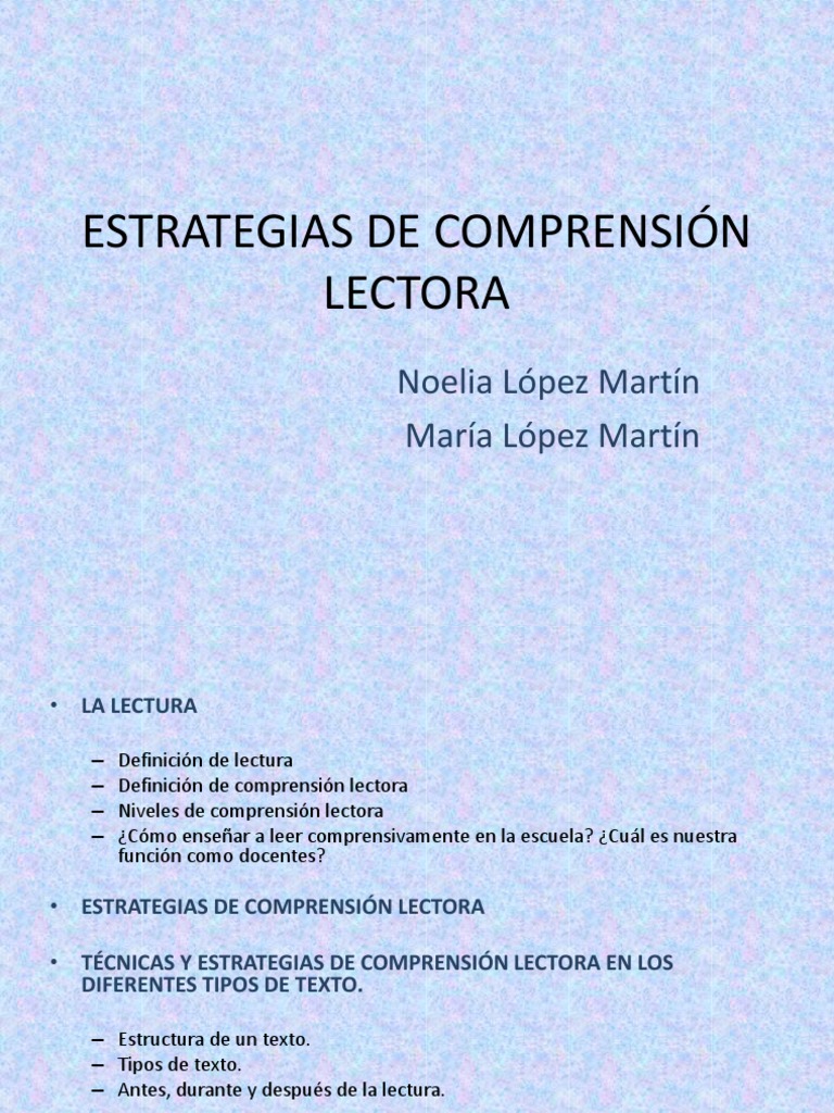 Estrategias para Mejorar la Comprensión Lectora | PDF | Comprensión ...