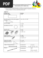 8th Grade Math STAAR Formula Sheet | PDF