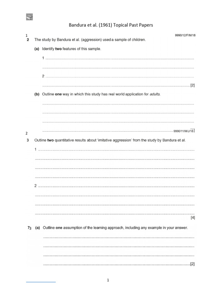 Examens de Bandura et al. (1961) | PDF