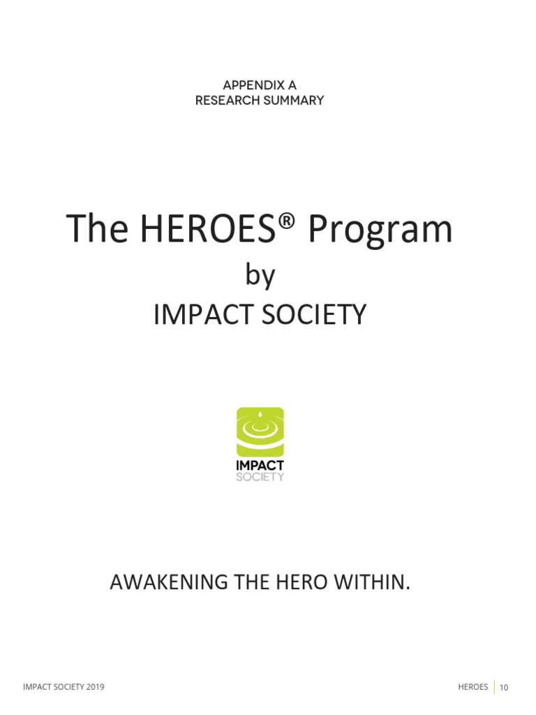 Heroes+Program+White+Paper | PDF | Psychological Resilience | Learning