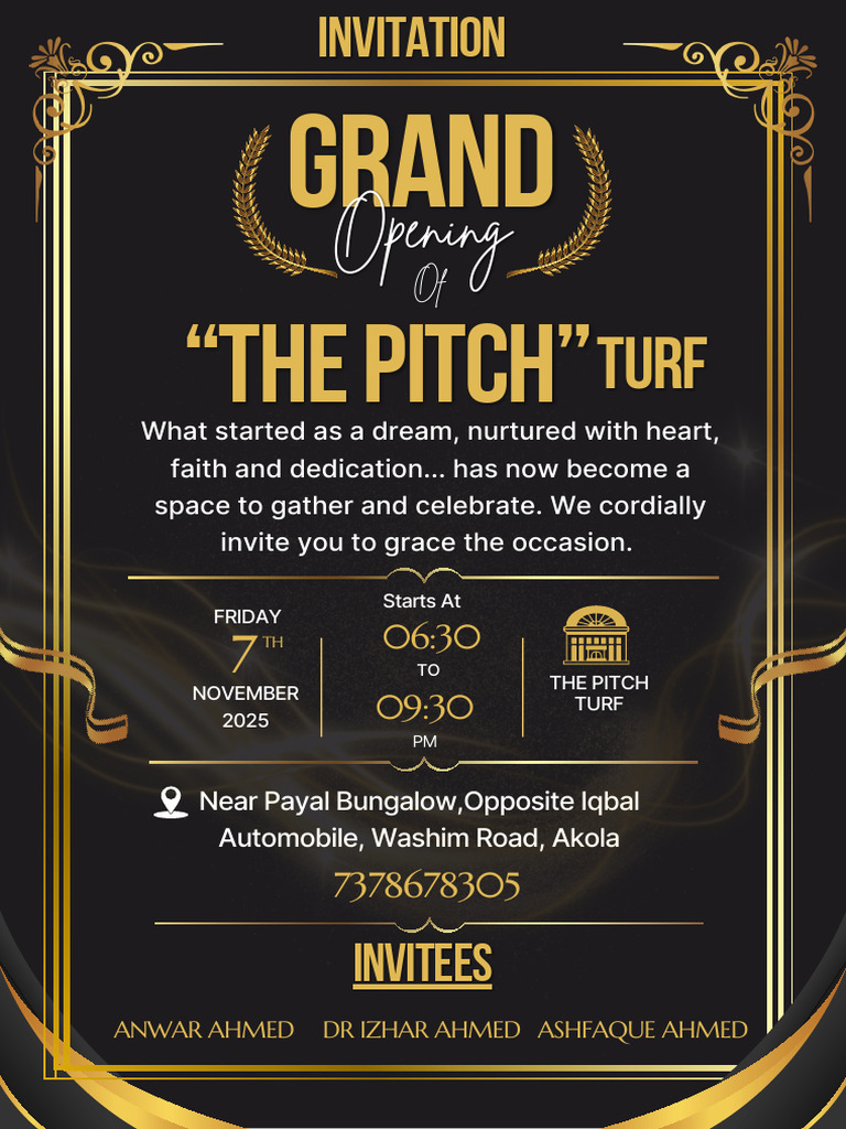 The Pitch Turf Invitation | PDF