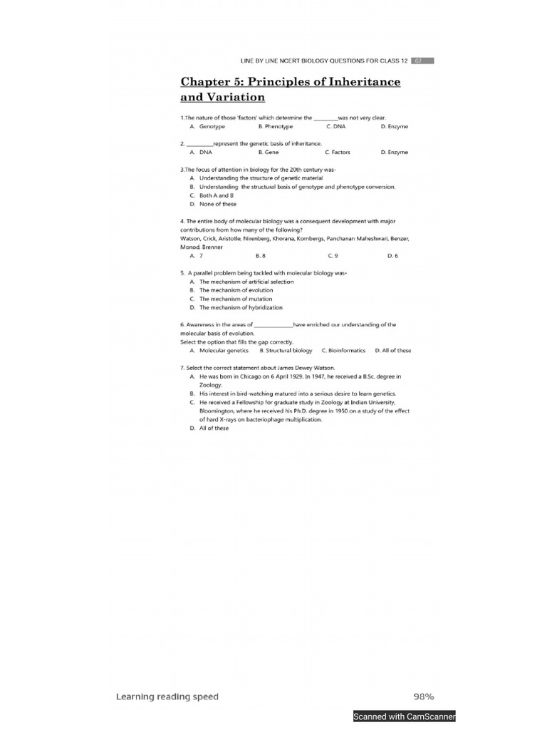 Principles of Inheritance LBL K | PDF