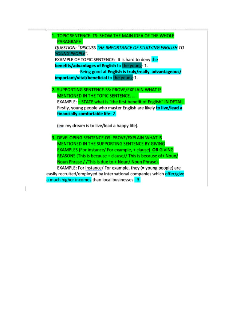 Body Paragraph Structure Guide | PDF