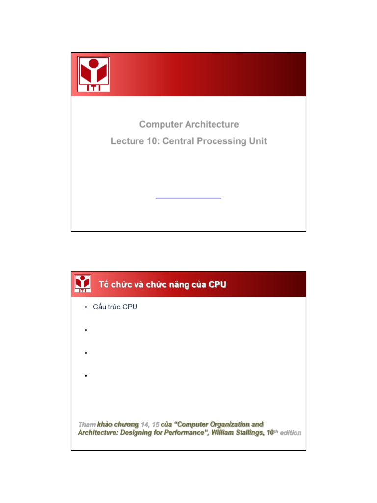 Lecture 10 Central Processing Unit | PDF