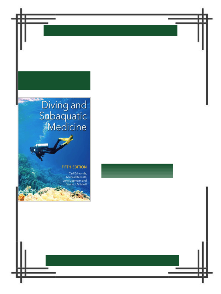 Diving and Subaquatic Medicine Fifth Edition Bennett Ebook 2025 Premium ...