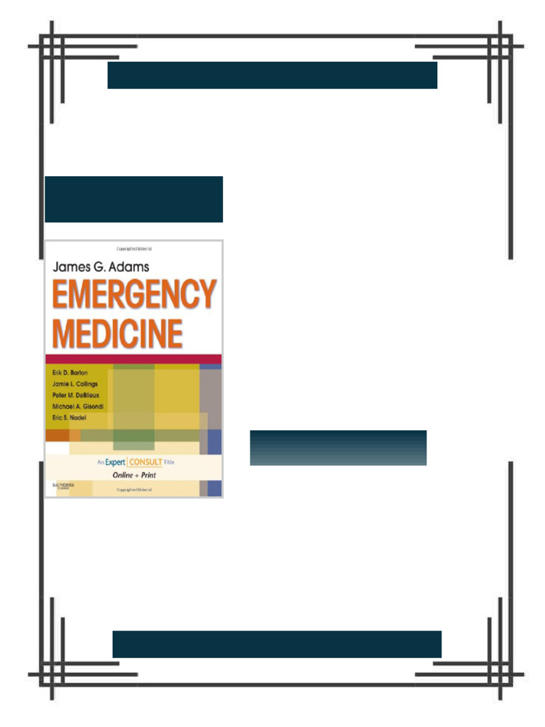Emergency Medicine Expert Consult 1 Har/Psc Edition James G. Adams Md ...