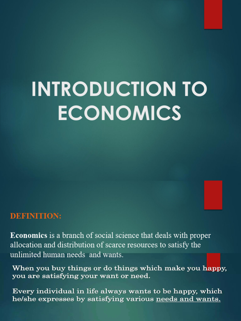 Overview of Economic Definitions | PDF