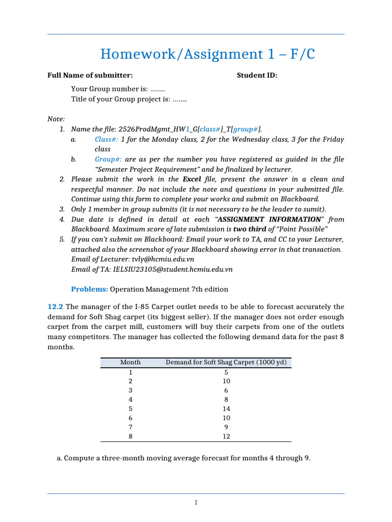 Forecasting Techniques for Operations Management | PDF | Forecasting ...