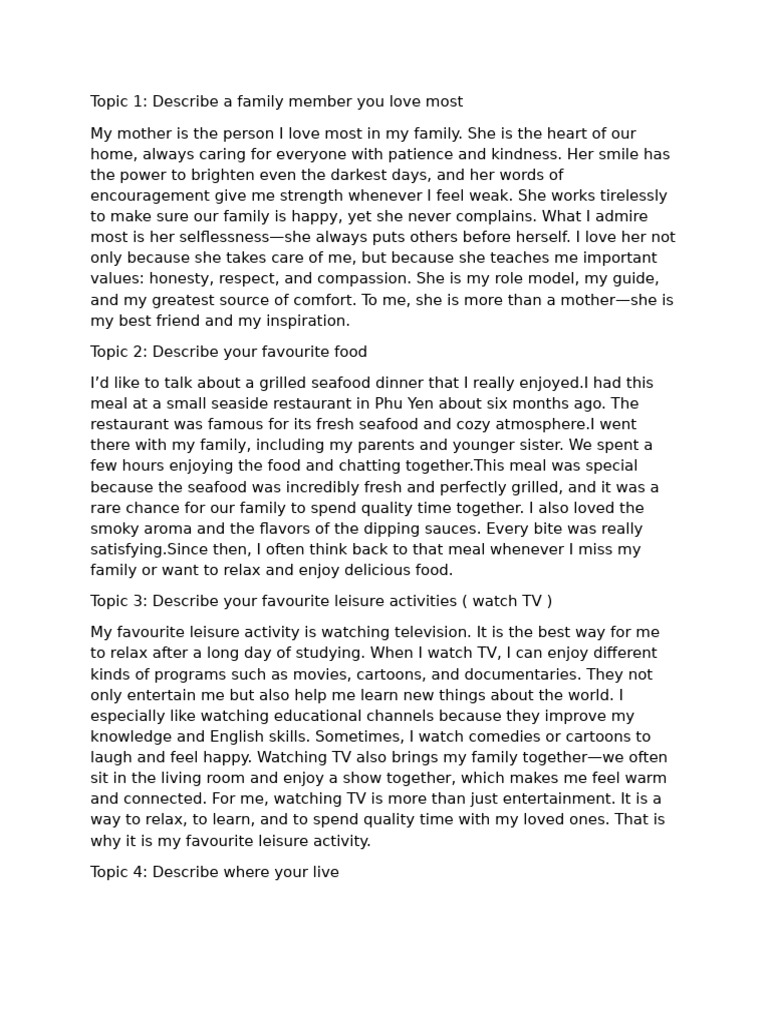 Topic 1 | PDF | Cuisine | Foods