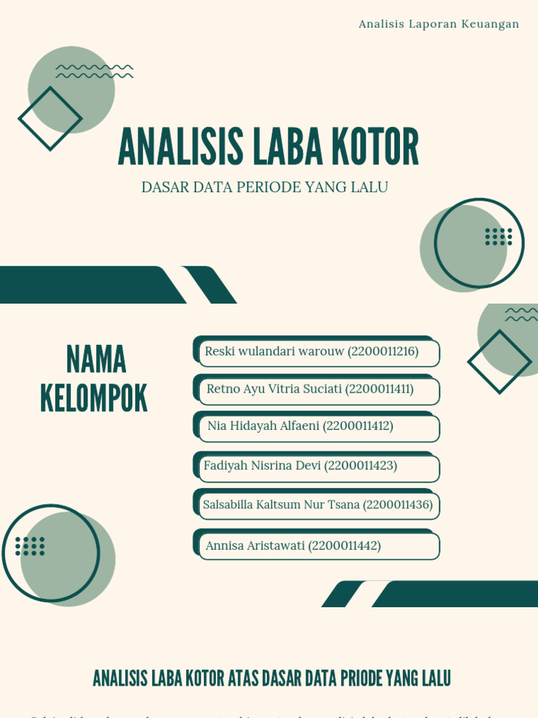 Analisis Laba Kotor (Dasar data periode yang lalu) | PDF