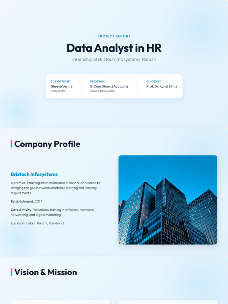 Data Analyst in HR - Project Report | PDF