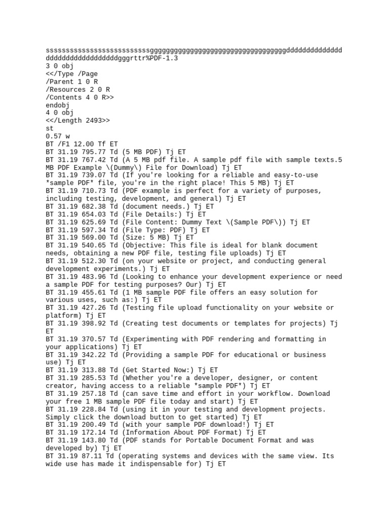 5 MB Sample PDF for Testing | PDF | Websites | Hyperlink