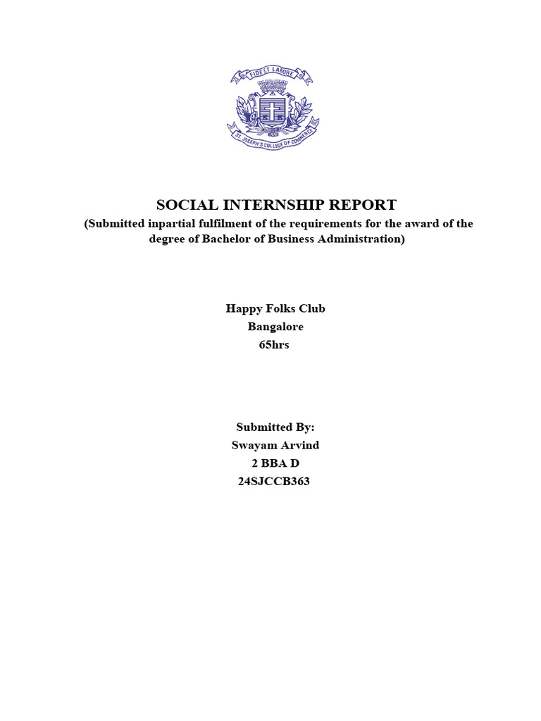 Swayam Social Internship Report | PDF