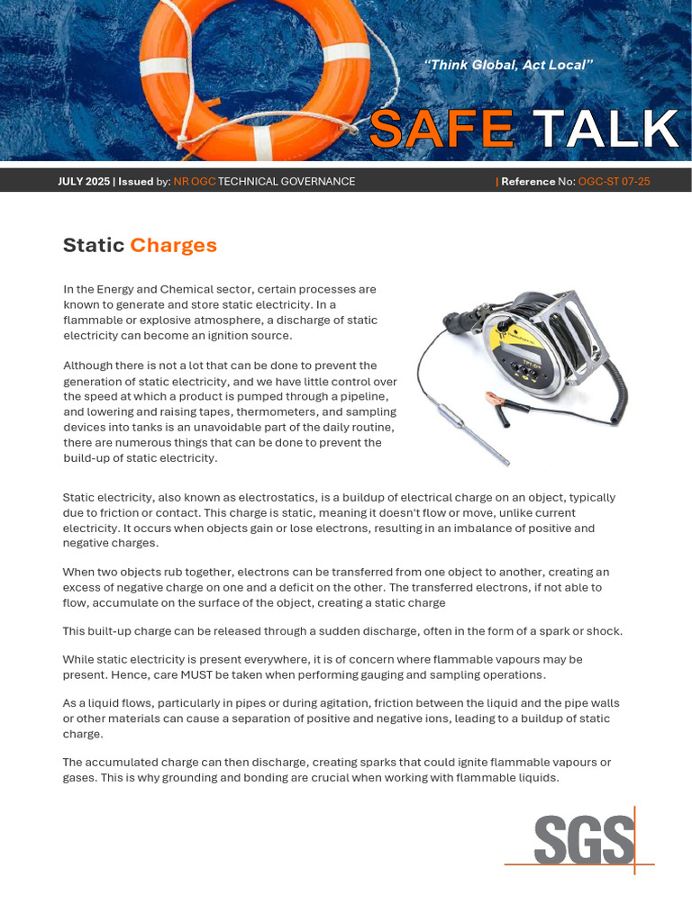 Static Electricity Safety Guidelines | PDF | Physical Phenomena ...