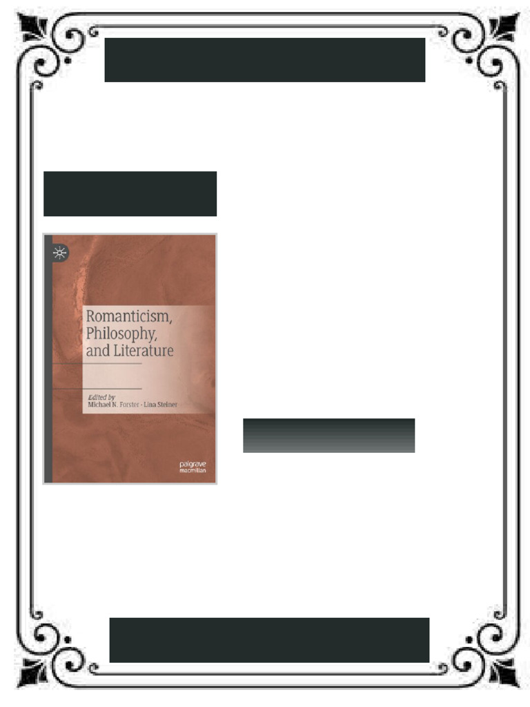 Romanticism, Philosophy, and Literature Michael N. Forster (Editor ...