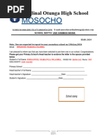 Oshigambo High School 2026 Application Form | PDF