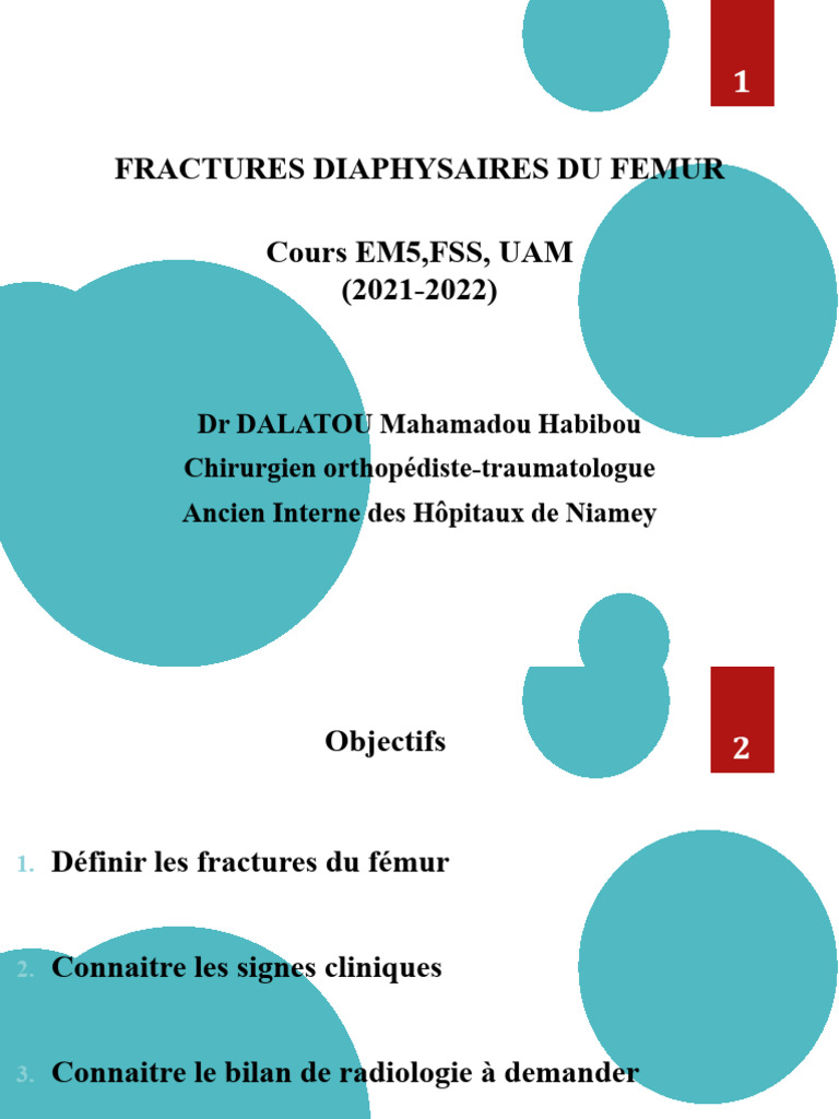 Fractures Diaphysaires du Fémur : Guide Complet | PDF | Appareil ...