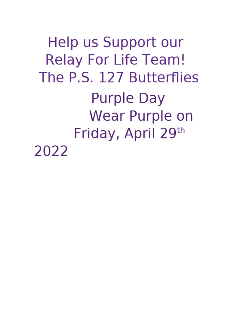 Purple Day Reminder | PDF