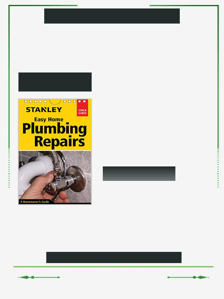 Stanley Easy Home Plumbing Repairs David Schiff ebook reader-ready pdf ...