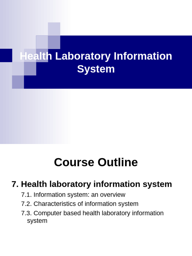 7 Laboratory Information System | PDF | System | Information