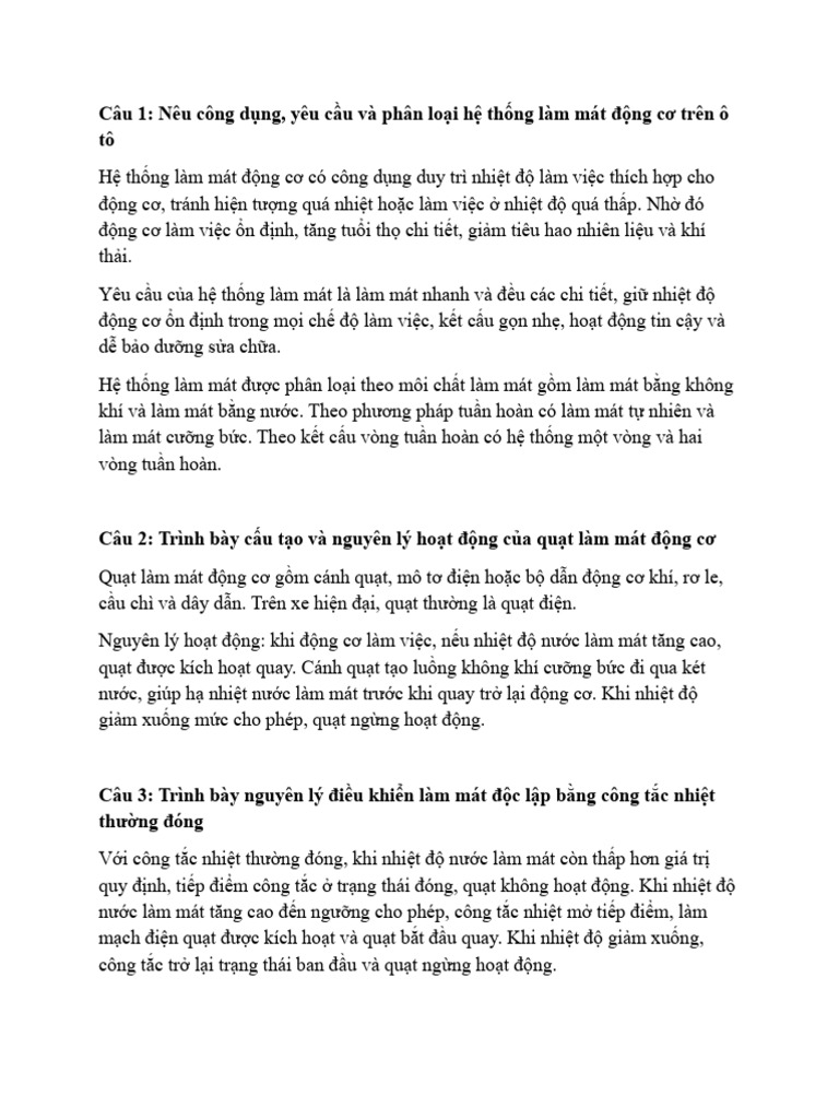 Bai 4 He Thong Tu Dong Oto | PDF
