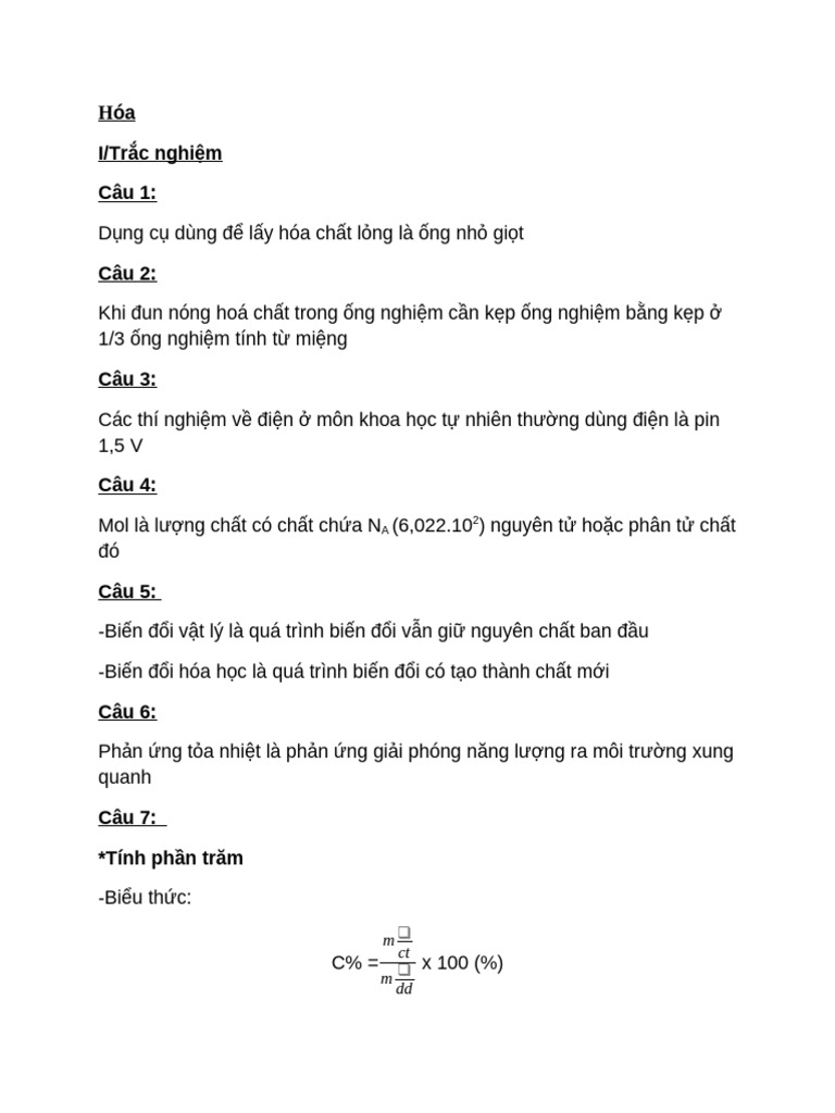 Hóa lớp 8 pro max | PDF