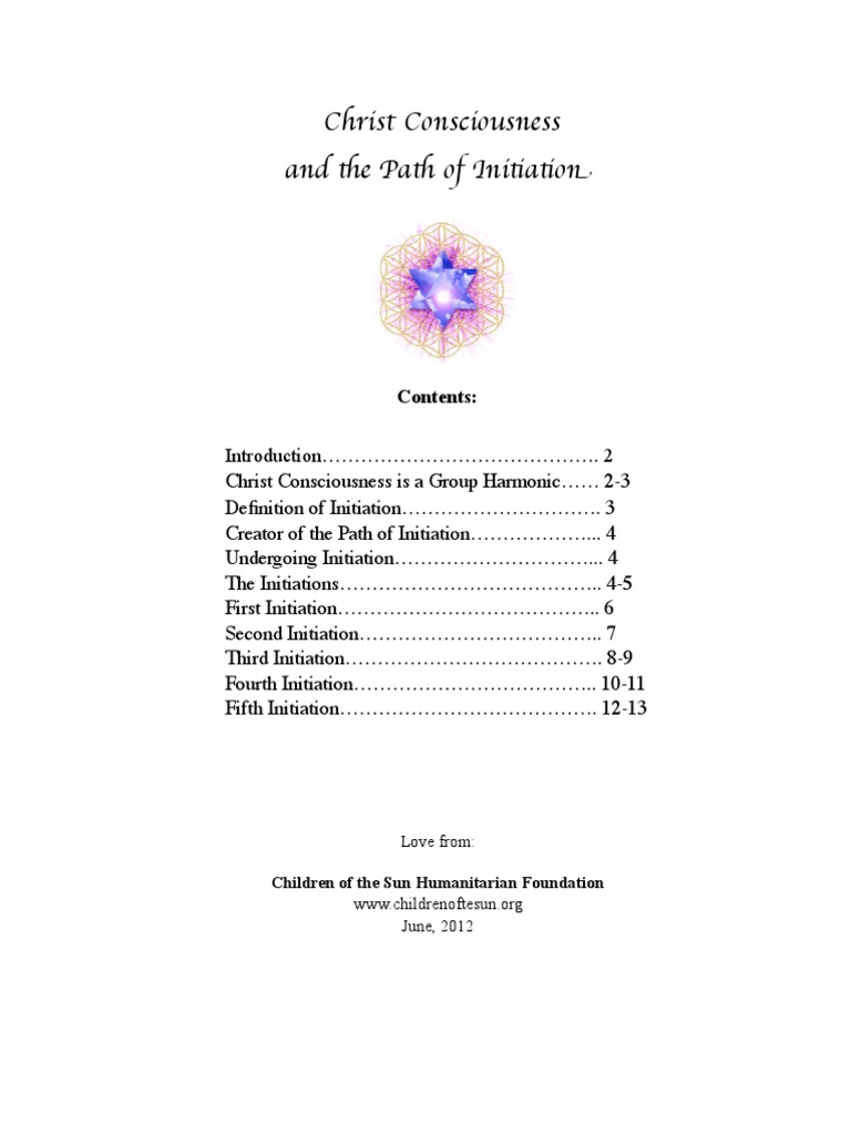 Christ Consciousness & The Path of Initiation | PDF | Ascended Master ...