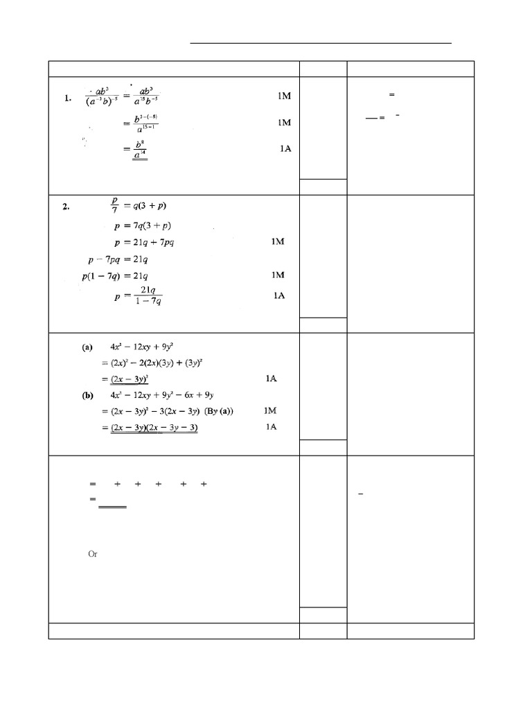 First Term Examination Paper I | PDF | Elementary Mathematics ...