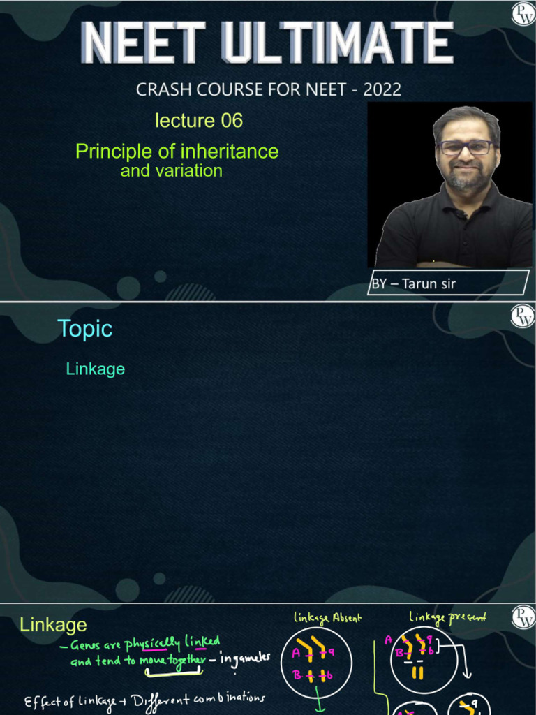 Principles of Inheritance and Variation-06 _ Classnotes | PDF