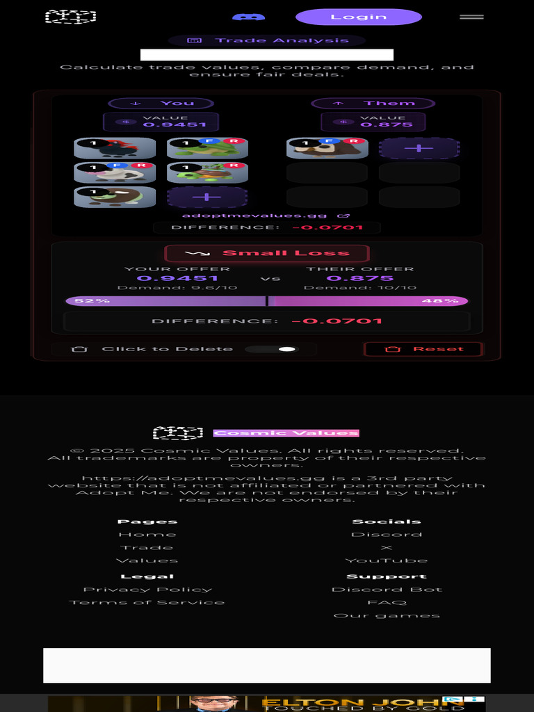Adopt Me Trade Calculator Adopt Me Value List & Trading Platform ...