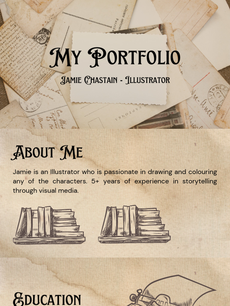 Black and Brown Classic Vintage Portfolio Presentation | PDF