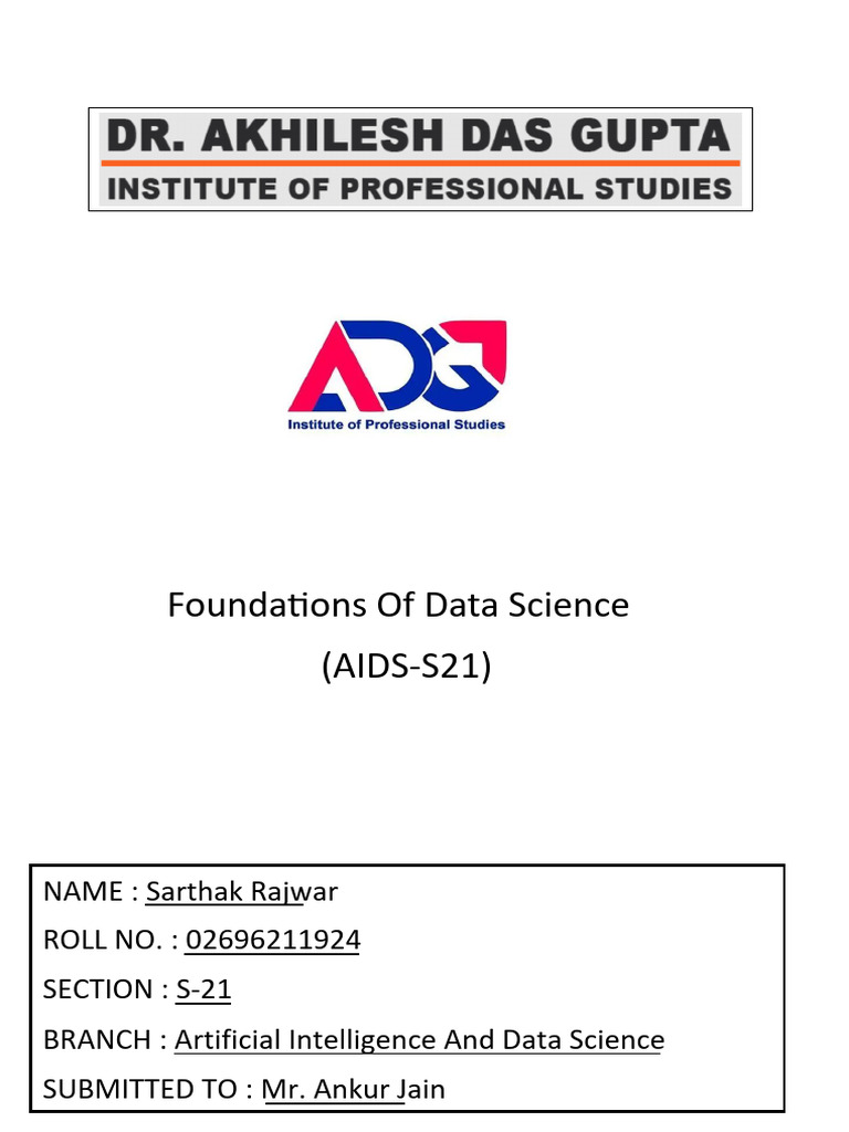 fods file-1 (1) | PDF | Python (Programming Language) | Mean Squared Error