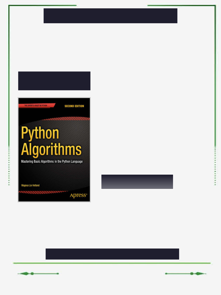 Python Algorithms Mastering Basic Algorithms In The Python Language 2nd ...