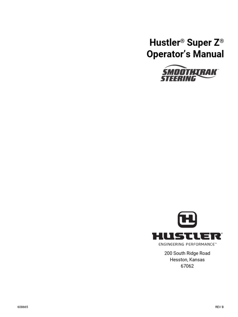 Super Z Operator's Manual | PDF | Mower