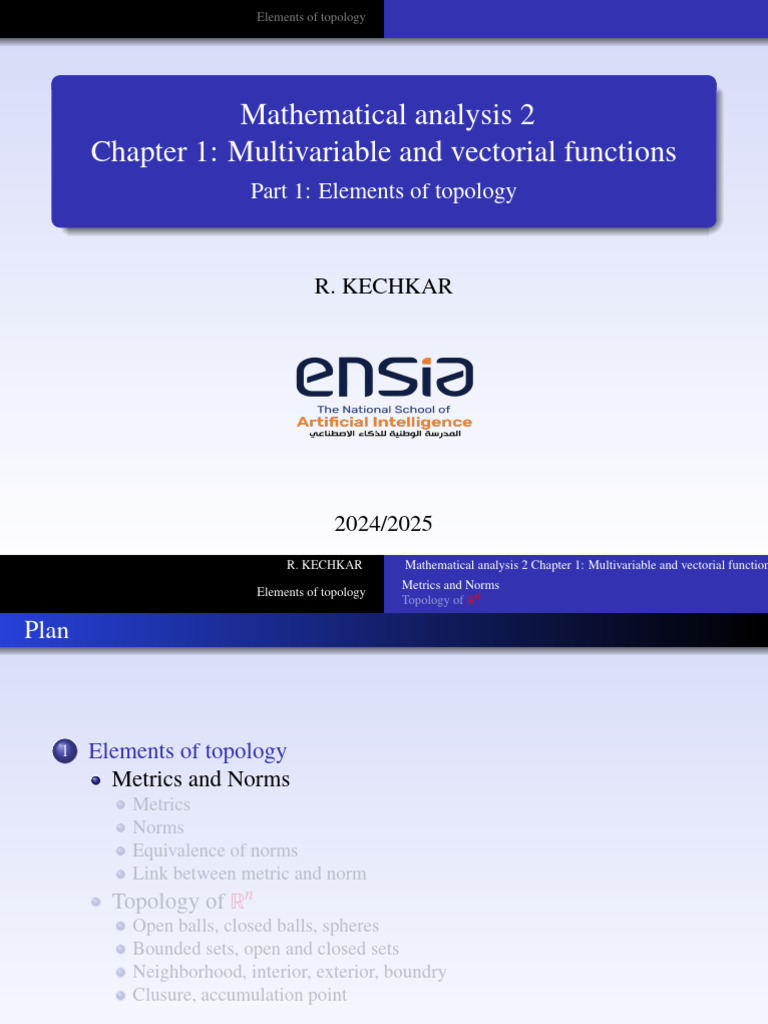 Chapter 1 Analysis | PDF | Continuous Function | Norm (Mathematics)