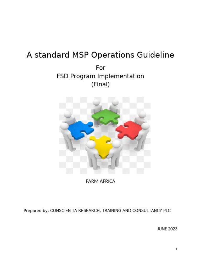 MSP Operational Guideline | PDF | Governance | Capacity Building