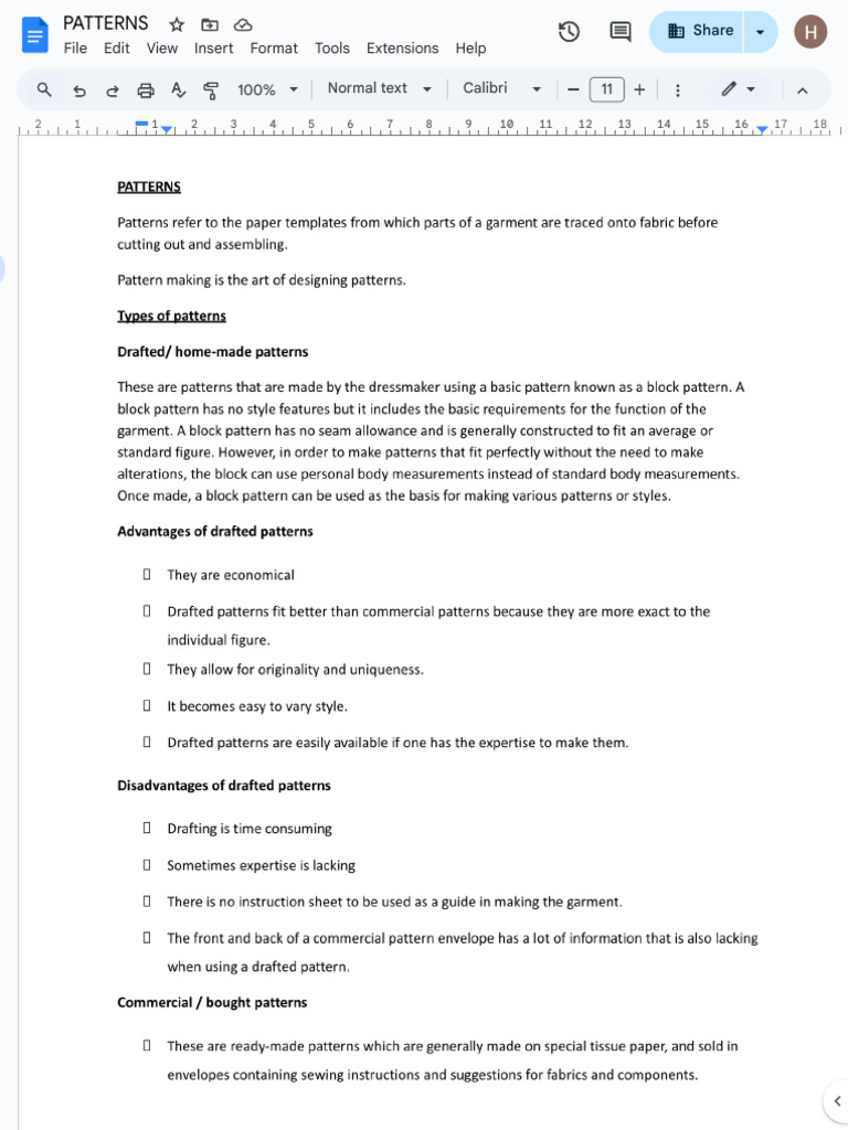 Patterns - Google Docs 2 | PDF