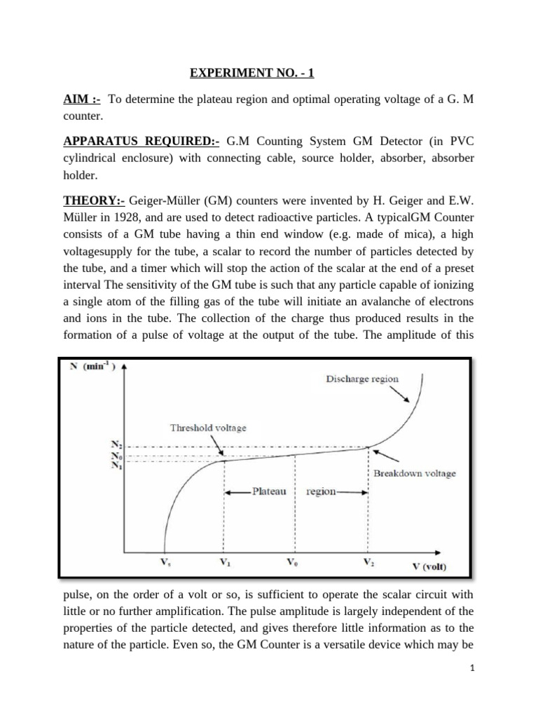 GM Counter E1 | PDF | Vacuum Tube | Electrical Engineering