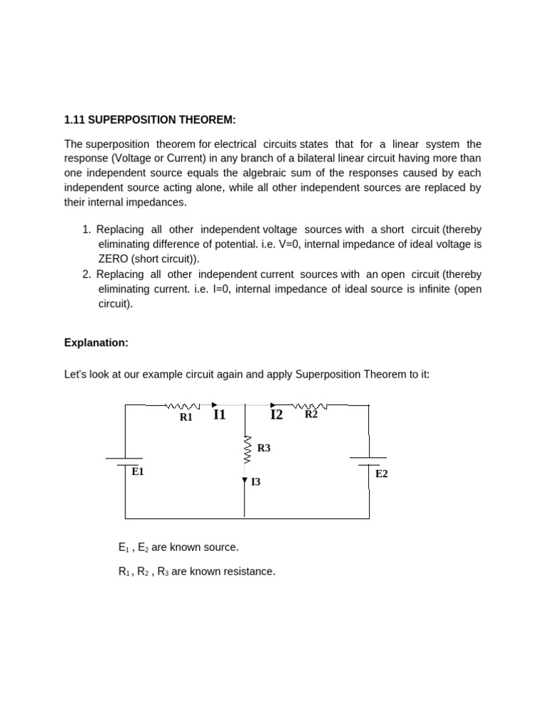Superposition Theorem | PDF | Electrical Impedance | Electrical Network