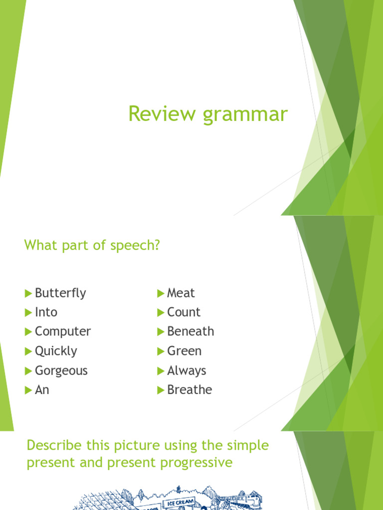 Grammar Review: Parts of Speech & Tenses | PDF