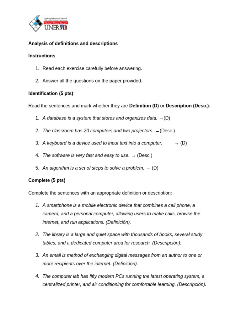 Evaluación_ Analysis of definitions and descriptions (jaime silva) (1 ...