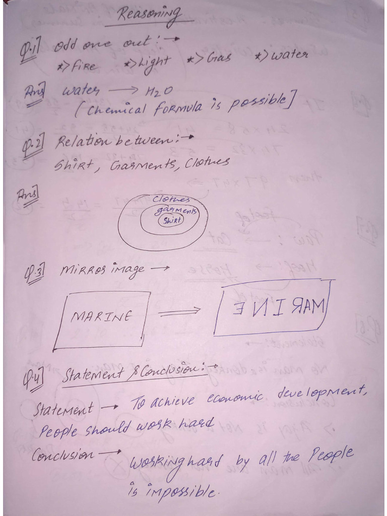 Reasoning Notes | PDF