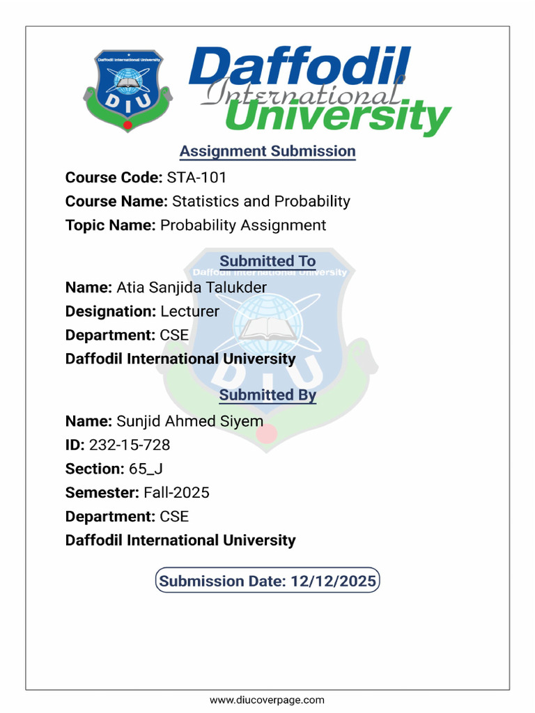 Statistics Assignment | PDF