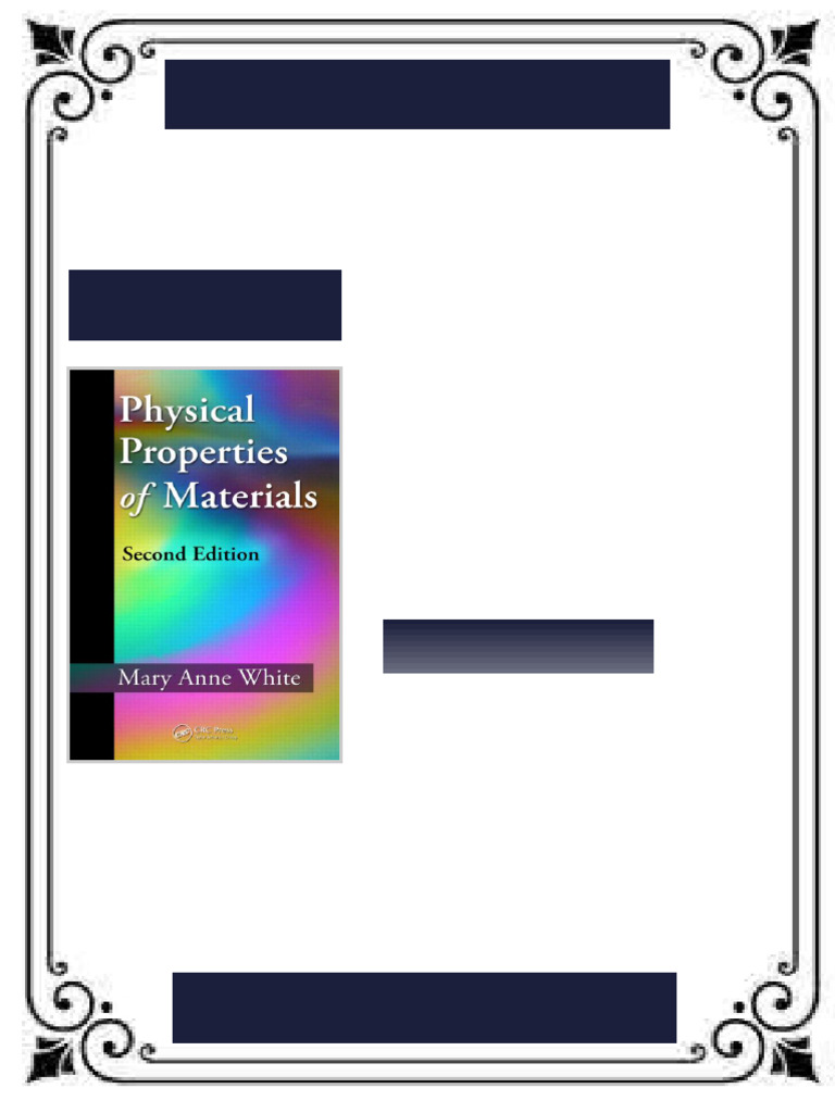 Physical properties of materials 2nd Edition Mary Anne White ebook ...