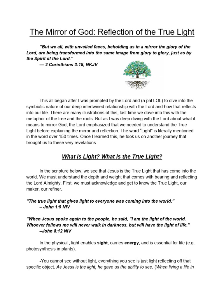 Copy of the Mirror of God_ Reflection of the True Light | PDF | Mirror ...