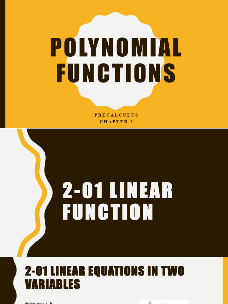 Precalculus 02 Polynomial Functions | PDF | Quadratic Equation | Polynomial