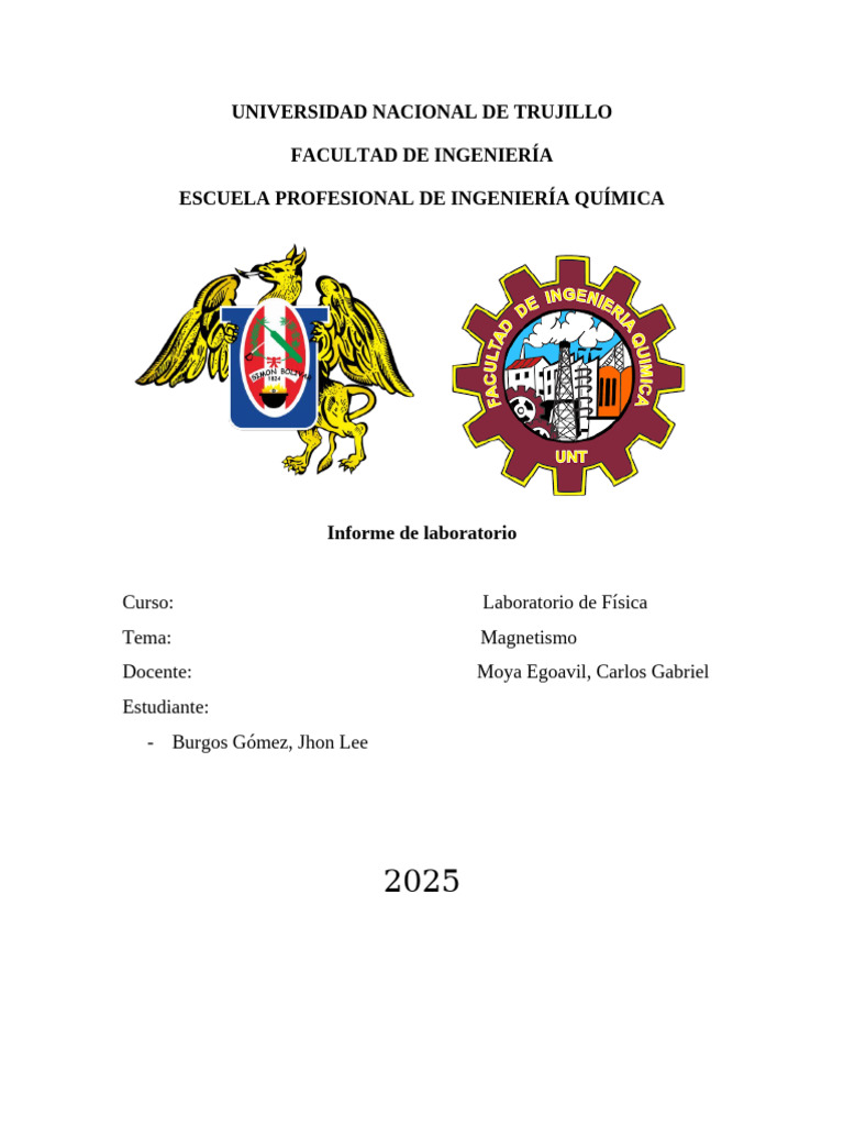 Rios Nieves Erik Jhon - Informe 1 - Ing Quimica | PDF | Red eléctrica ...
